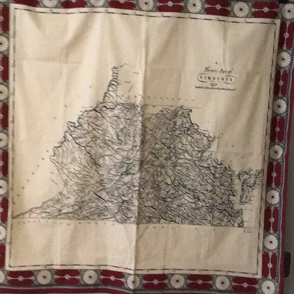Wall Decor | Dan River Map Of Va Scarf 375 X 385 Can Be Framed Great ...